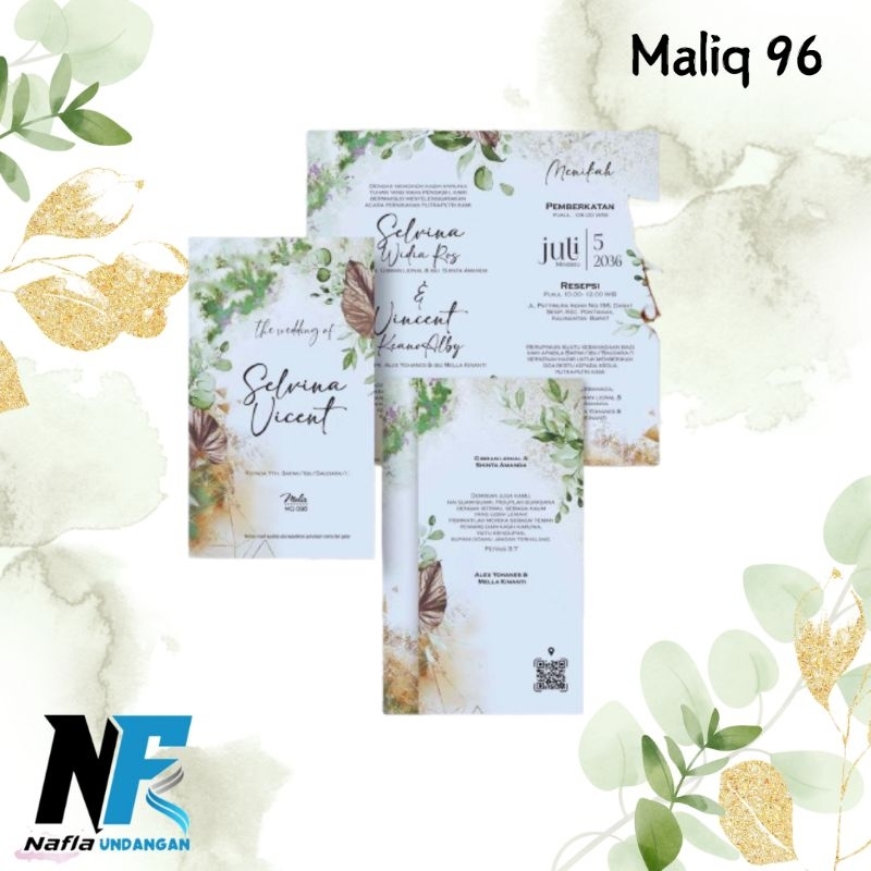 Jual Blangko Undangan atau Kertas Undangan Pernikahan MALIQ 96 Harga Termurah Gratis File ...