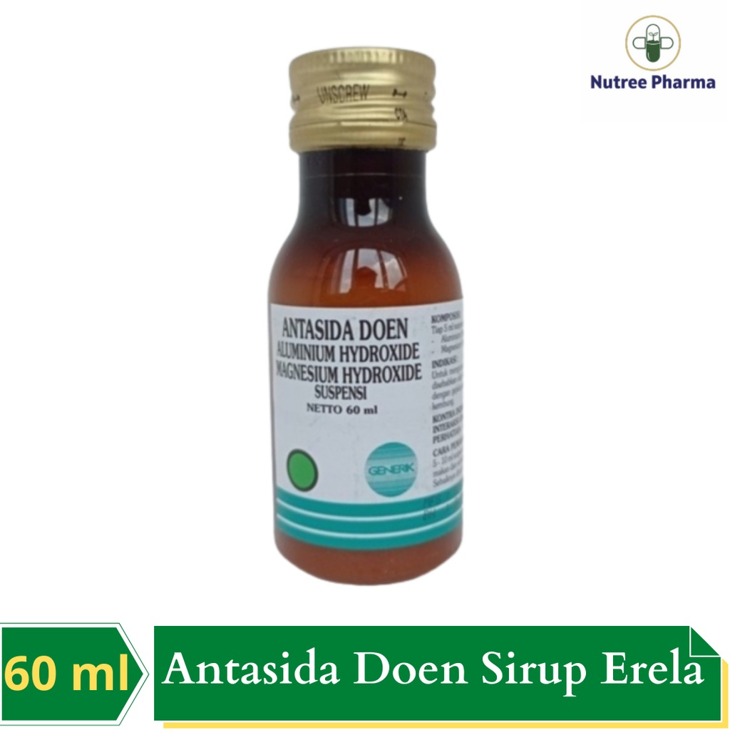 Jual Antasida Doen Sirup 60 ml Erela | Obat Maag | Tukak Lambung | Asam ...