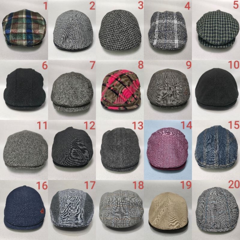 Jual topi copet seniman second preloved original model flat cap ...