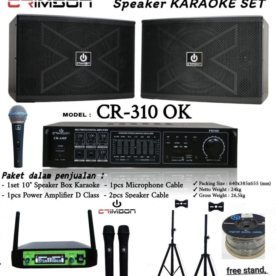 Jual Paket Hemat Lengkap Audio Sound System Crimson 10 Inch Original ...