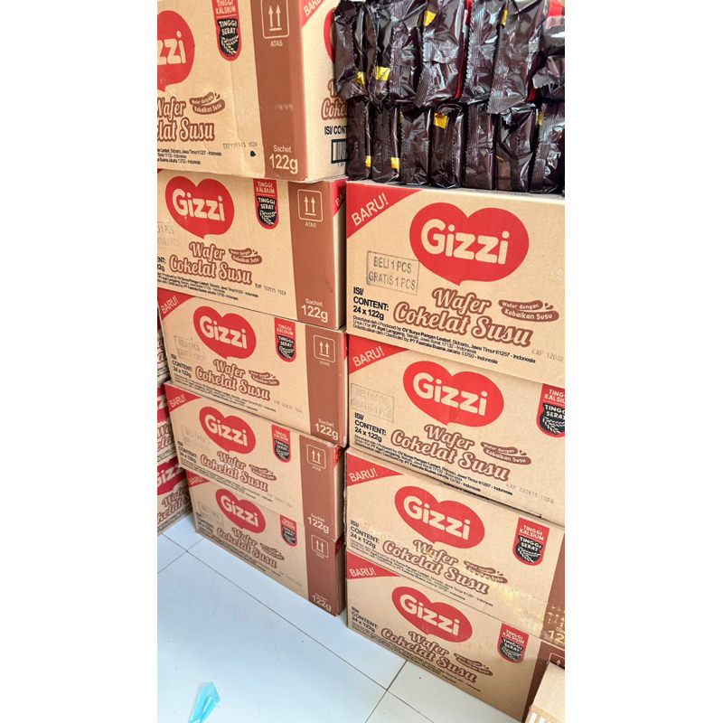 Jual 1 dus Wafer Gizi Cokelat PROMO beli 1 gratis 2 isi 12pack atau ...