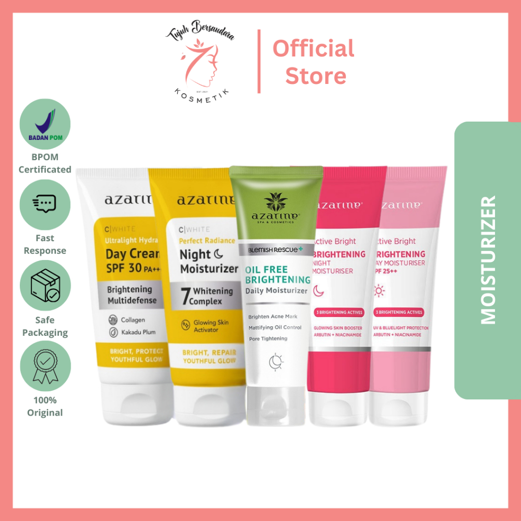 Jual Azarine Moisturizer Series | Oil Free Brightening | C White Day ...