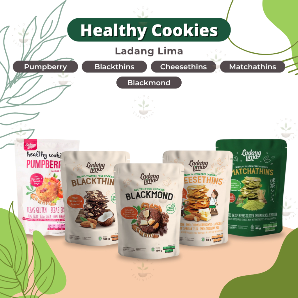 Jual Ladang Lima Healthy Cookies Blackmond Blackthins Pumpberry ...