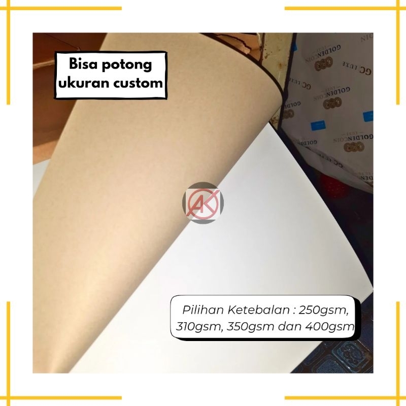 Jual Kertas Duplex Coated Putih Abu abu | Karton Putih 400Gsm 79×109 cm ...