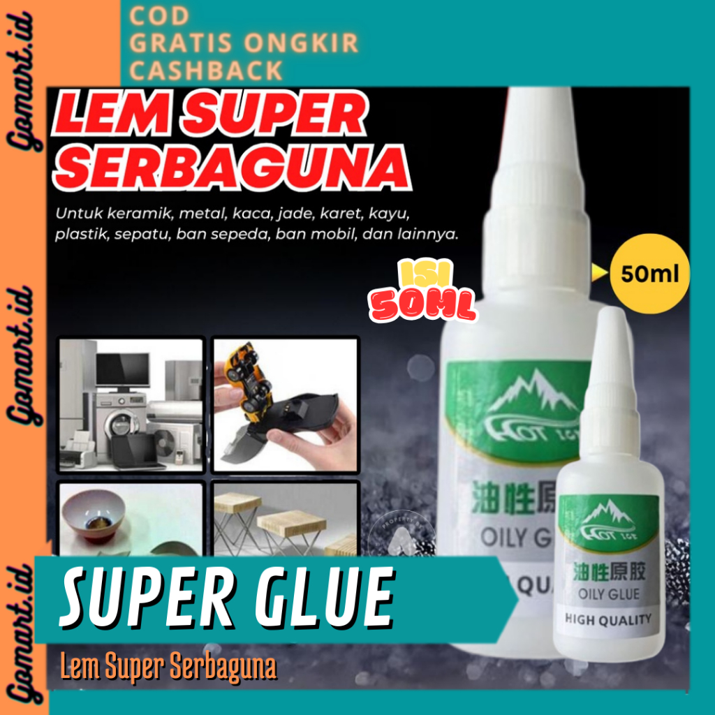 Jual Lem Super Glue 50ml - Lem Super Perekat Kuat 50ml - Lem Korea Glue ...