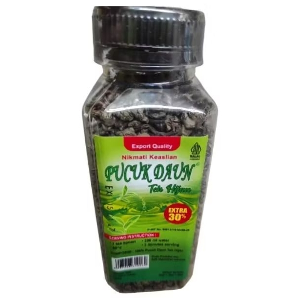 Jual PUCUK DAUN TEH HIJAU BOTOL 100GR 1 BOTOL | Shopee Indonesia