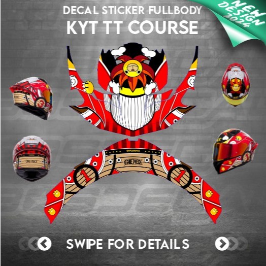 Jual Sticker Decal Helm KYT TT COURSE (L,XL,XXL) SHELL BESAR Part 2 ...