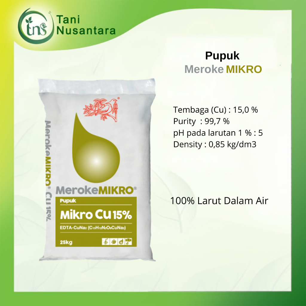 Jual Pupuk Meroke Mikro CU EDTA 15% 500gr - Nutrisi Tembaga Terbaik ...
