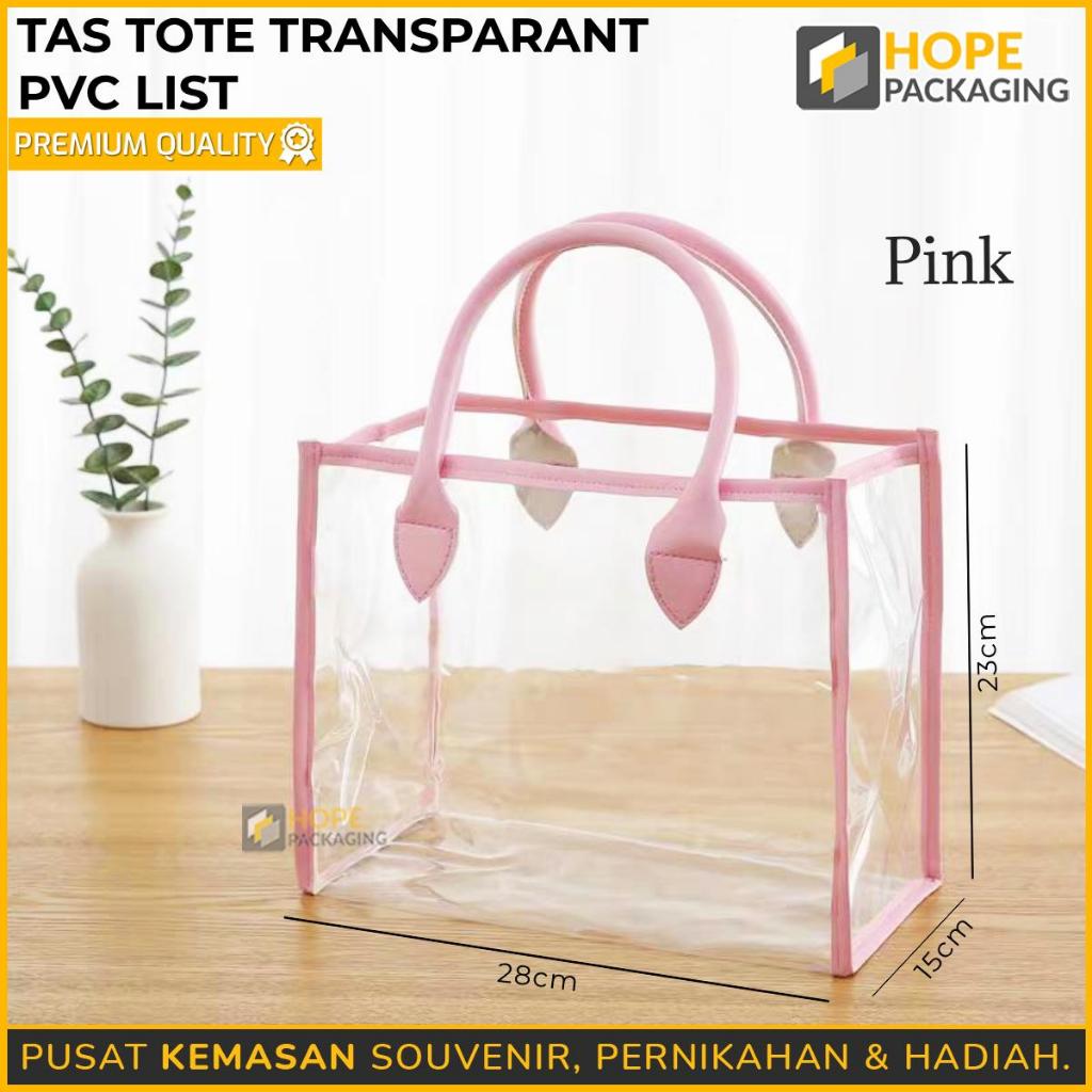 Jual Tas Tote Transparan Pvc / Tas Mika / Tas Hampers / Tas Slingbag ...