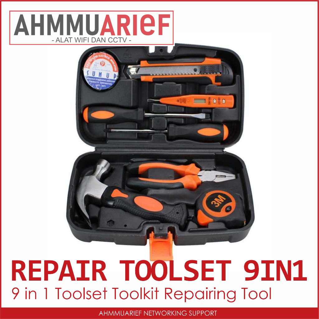 Jual TOOL KIT SET BOX TOOLSET ALAT PERKAKAS PERALATAN PERTUKANGAN HAND ...