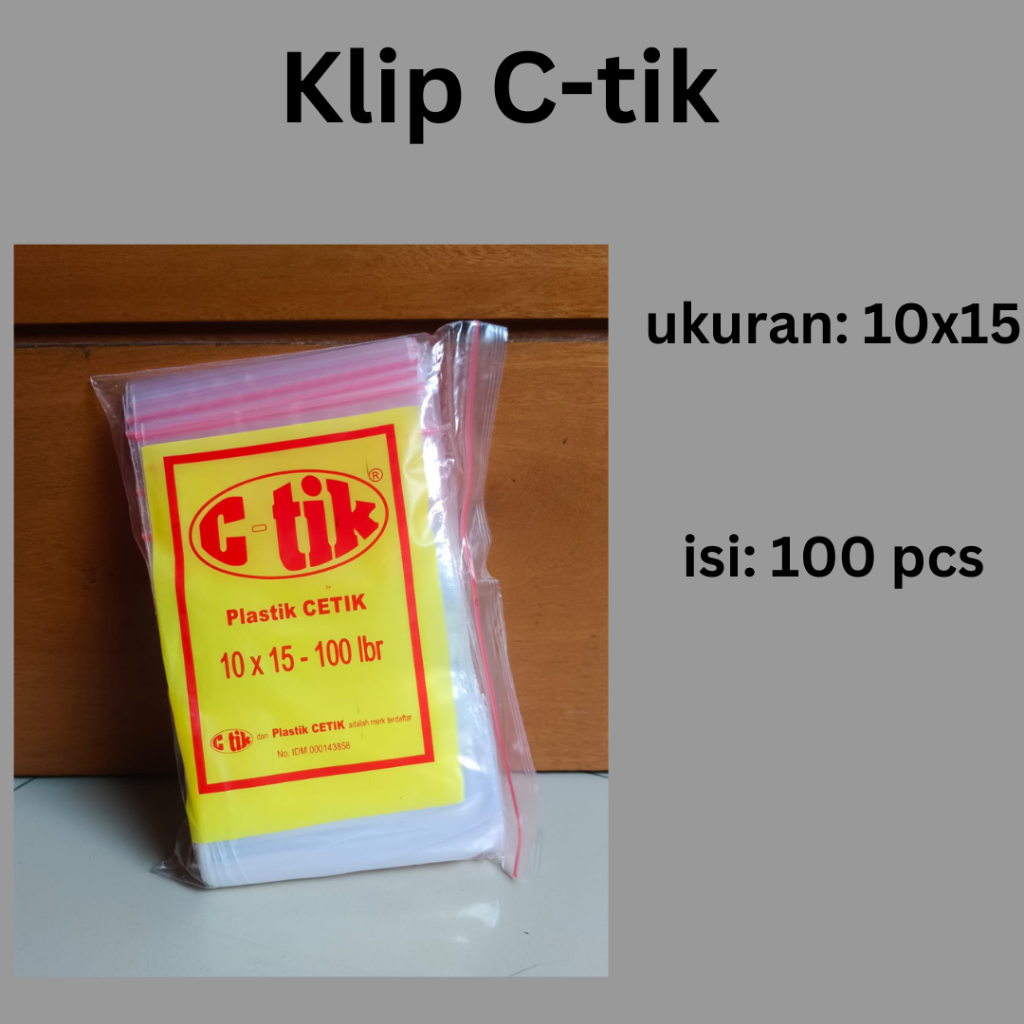 Jual Plastik Klip uk 10x15 (isi 1000 lbr), plastik obat, plastik Zipper ...