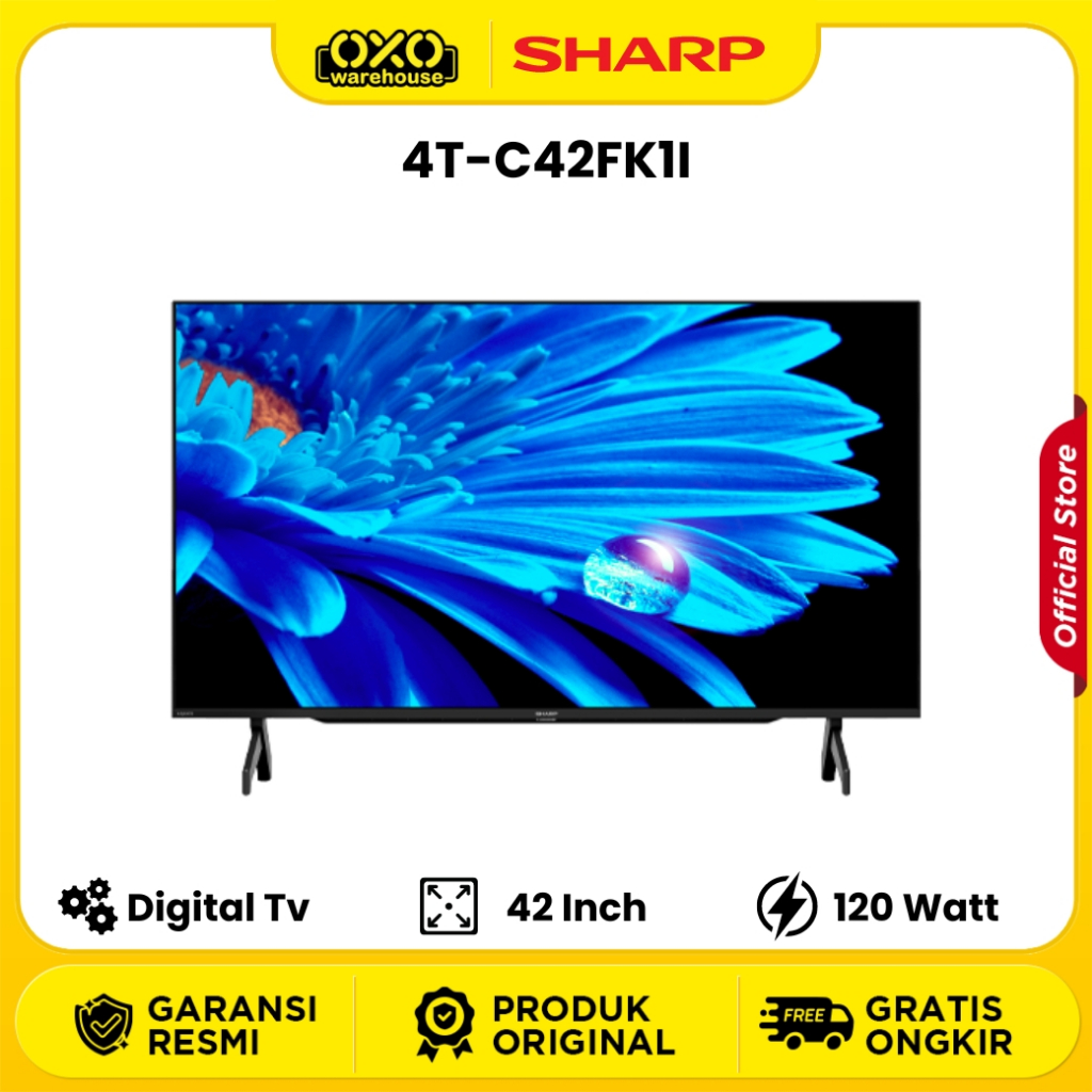 Jual Sharp Digital Tv 42 Inch DVB-T2 Full HD Ready 4T-C42FK1I Garansi ...