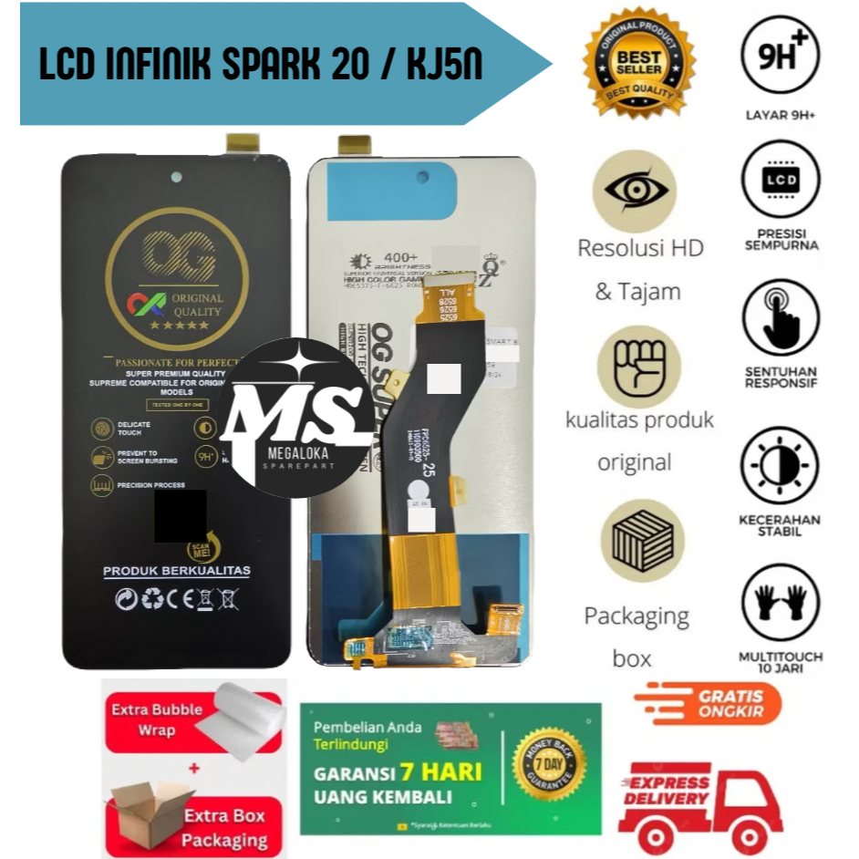 Jual LCD + TOUCHSCREEN INFINIX SPARK 20 / KJ5N GRATIS LEM DAN OBENG | Shopee Indonesia