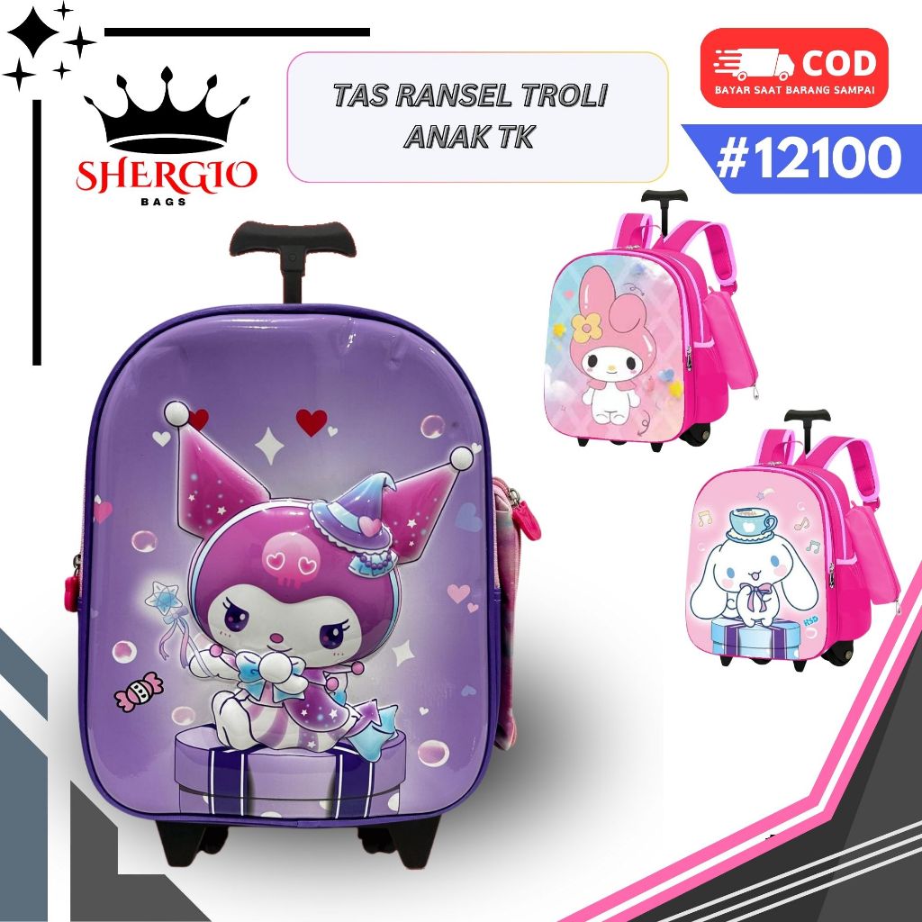 Jual Tas Troli Anak Sekolah TK / PAUD Perempuan GIOBAGS Untuk Anak Cewek TK / PAUD 12100 ...
