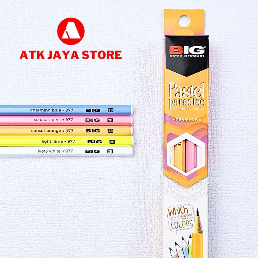 Jual Pensil 2B BIG warna Pastel / Pensil cute | Shopee Indonesia