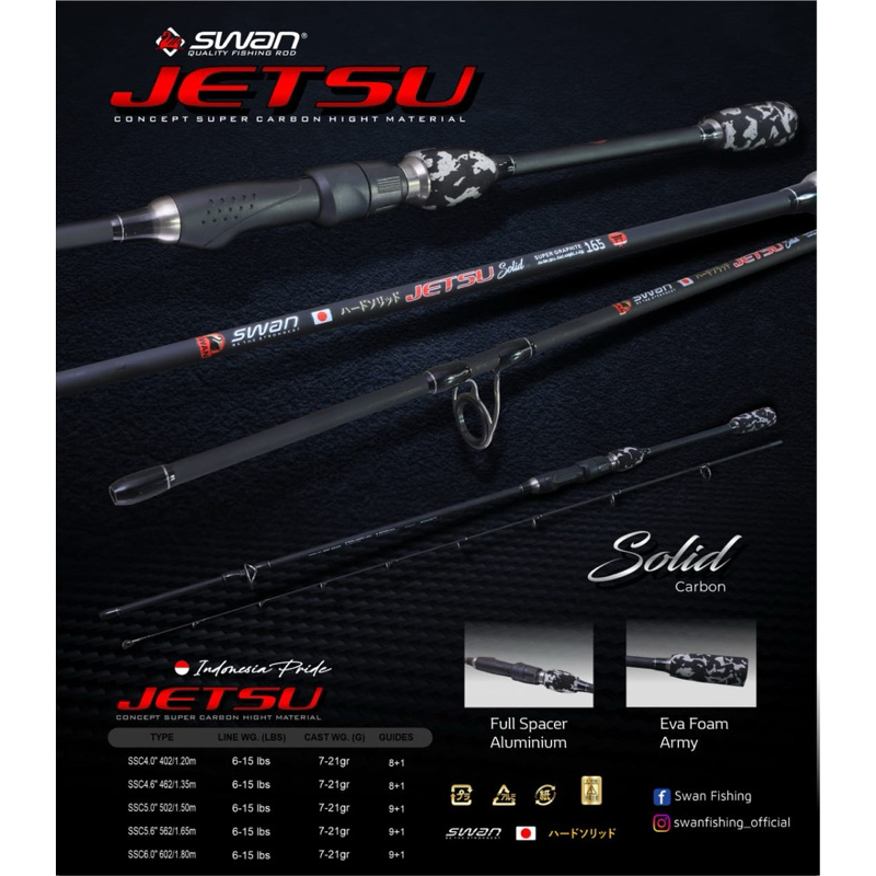Jual Joran js2 carbon swan jetsu 150cm (SPINNING) | Shopee Indonesia