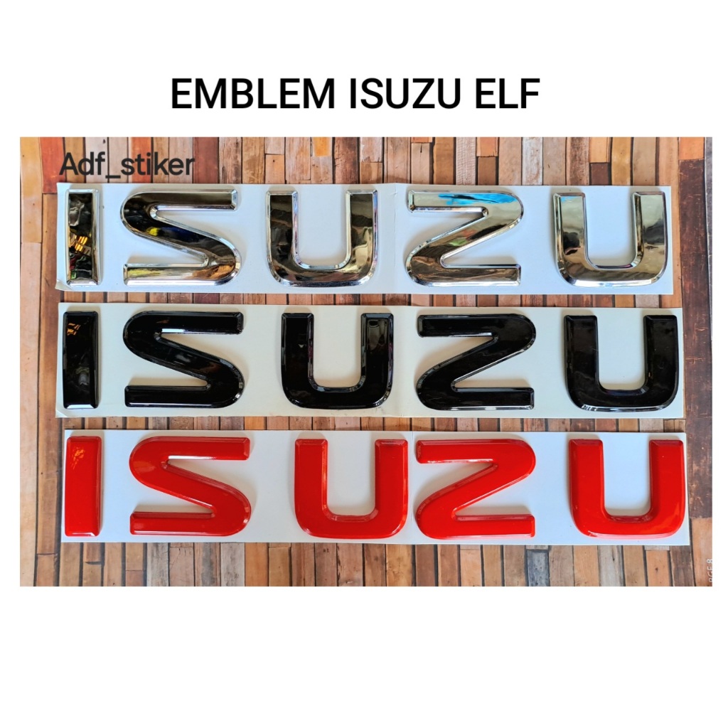 Jual Emblem Logo Timbul Isuzu Elf Kabin / Emblem truk Isuzu Elf nkr71 ...