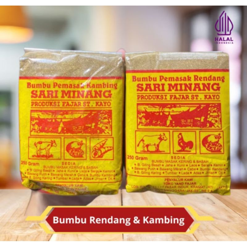 Jual Sari minang bumbu rendang 250 Gram / Bumbu lauk rendang / Bumbu ...