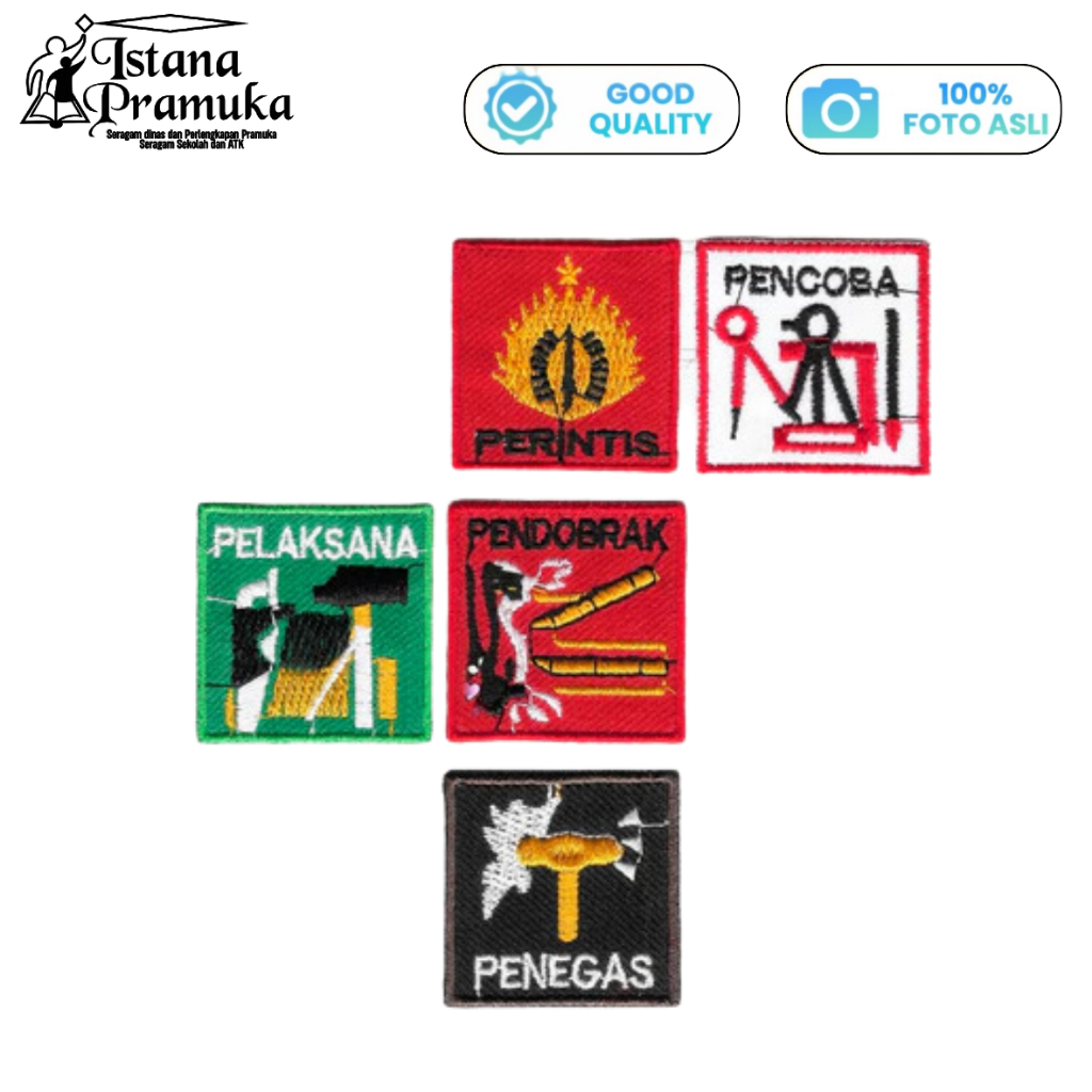 Jual Tanda Sangga Pramuka Penegak bordir - Perintis - Pencoba- Penegas ...