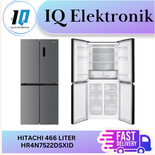 Jual HITACHI HR4N7522DSXID Kulkas Side by Side 4 Pintu 466 Liter Inverter With Metal Backwall ...
