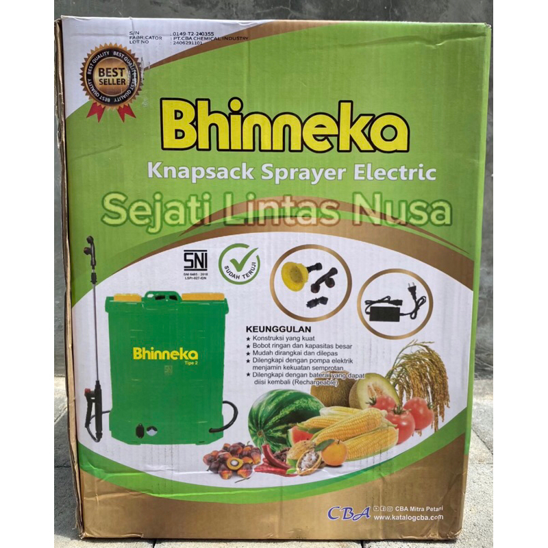 Jual Sprayer Knapsack Electric Bhinneka CBA 16 Liter (Tanki Alat ...
