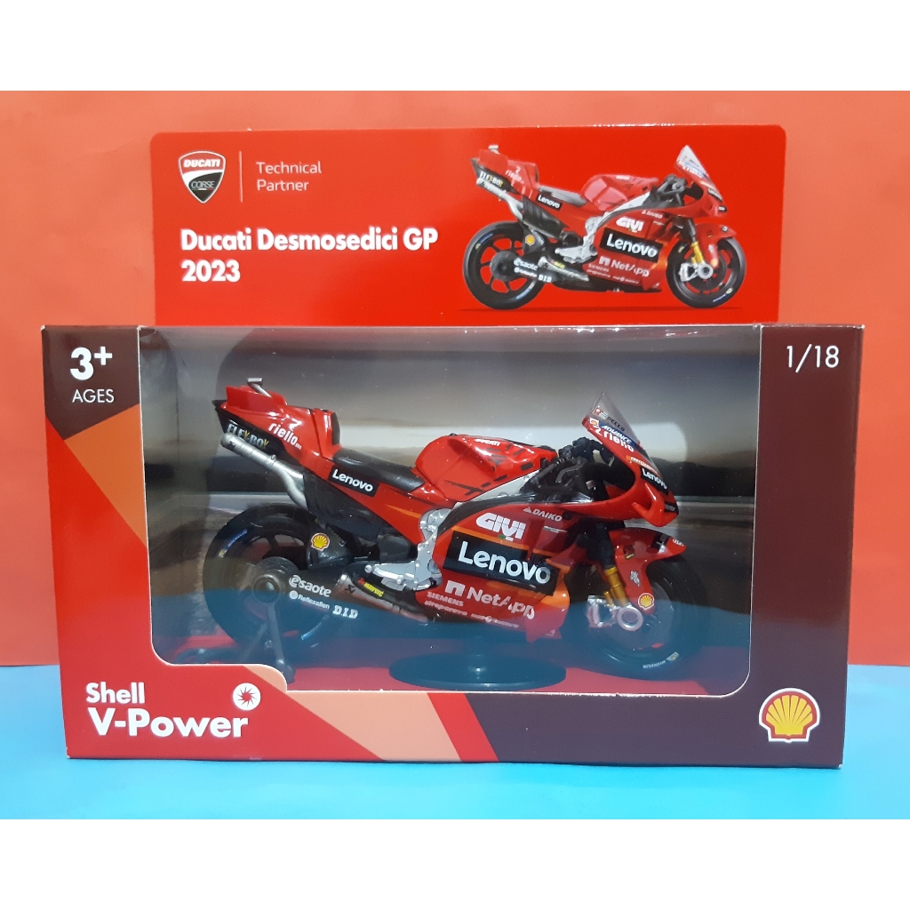 Jual Maisto X SHELL Ducati Desmosedici GP 2023 (Segel) | Shopee Indonesia