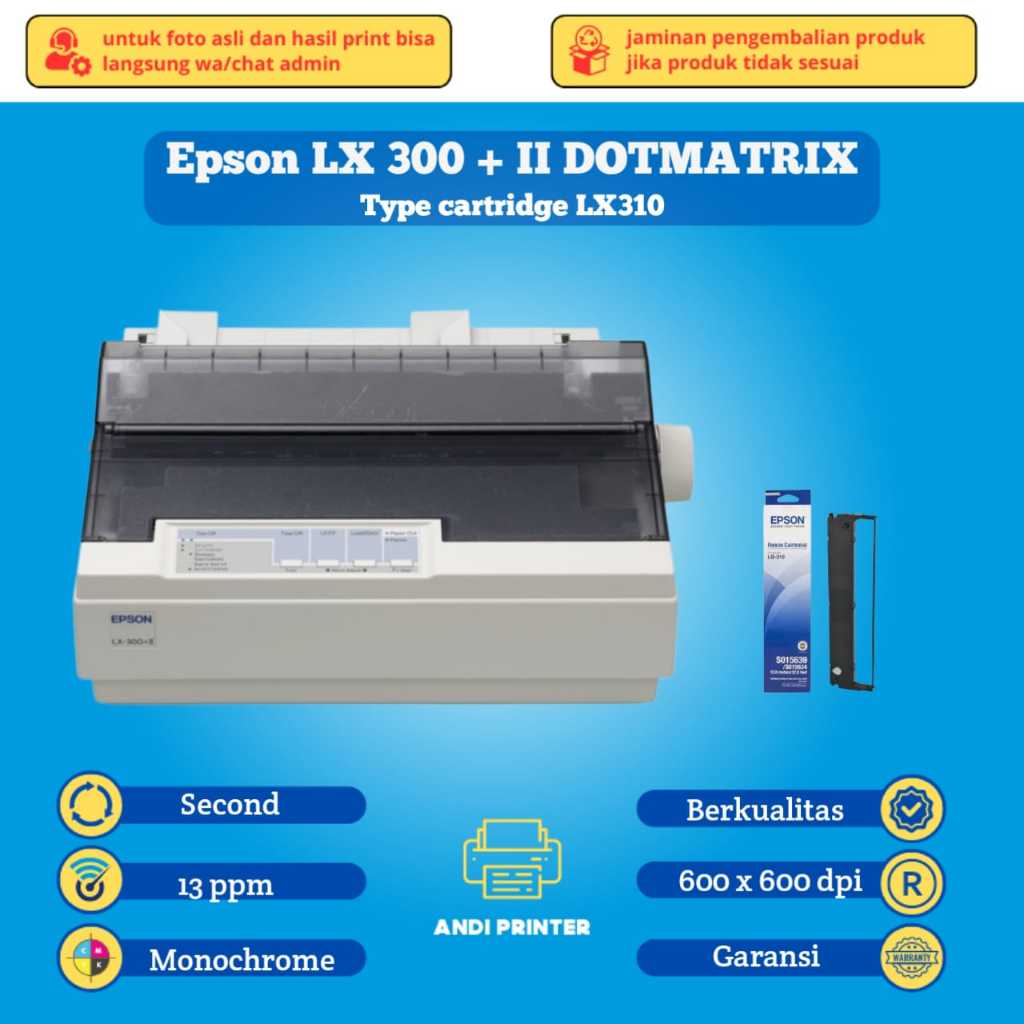 Jual Printer nota epson LQ-300 +II Dotmatrix Siap pakai | Shopee Indonesia