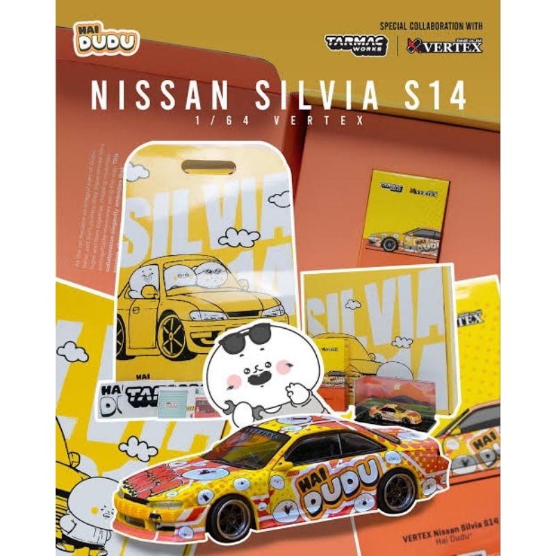 Jual TARMAC WORKS 1/64 VERTEX HAI DUDU Nissan Silvia S14 Event IMX 2024 ...