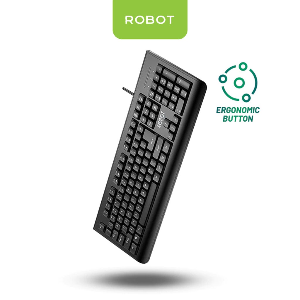 Jual ROBOT Keyboard Ultra Thin Berkabel Portable Mini Office Wired ...