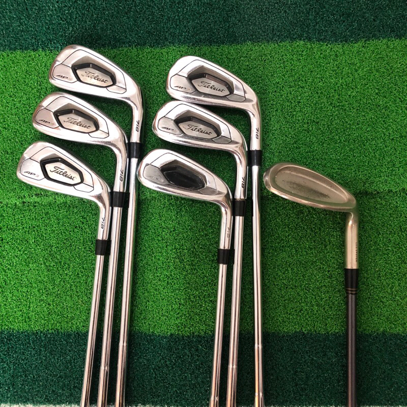 Jual iron set golf bekas mulus titleist AP3 free standbag kondisi bagus ...