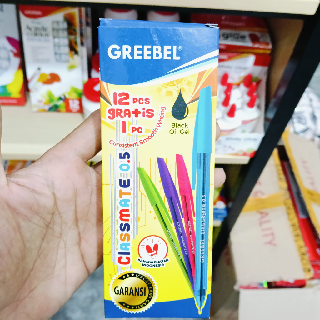 Jual PENA GREEBEL BALLPOINT CLASSMATE 0,5 HITAM | Shopee Indonesia