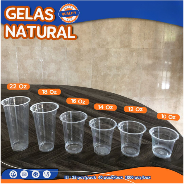 Jual GELAS CUP- UKURAN 16OZ 14OZ 12OZ 10OZ - GELAS JUICE - CUP MINUMAN ...