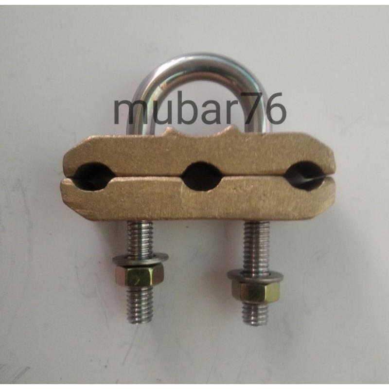 Jual U bolt, klem kelelawar / clamp ground rod 3 way / jalur kabel ...