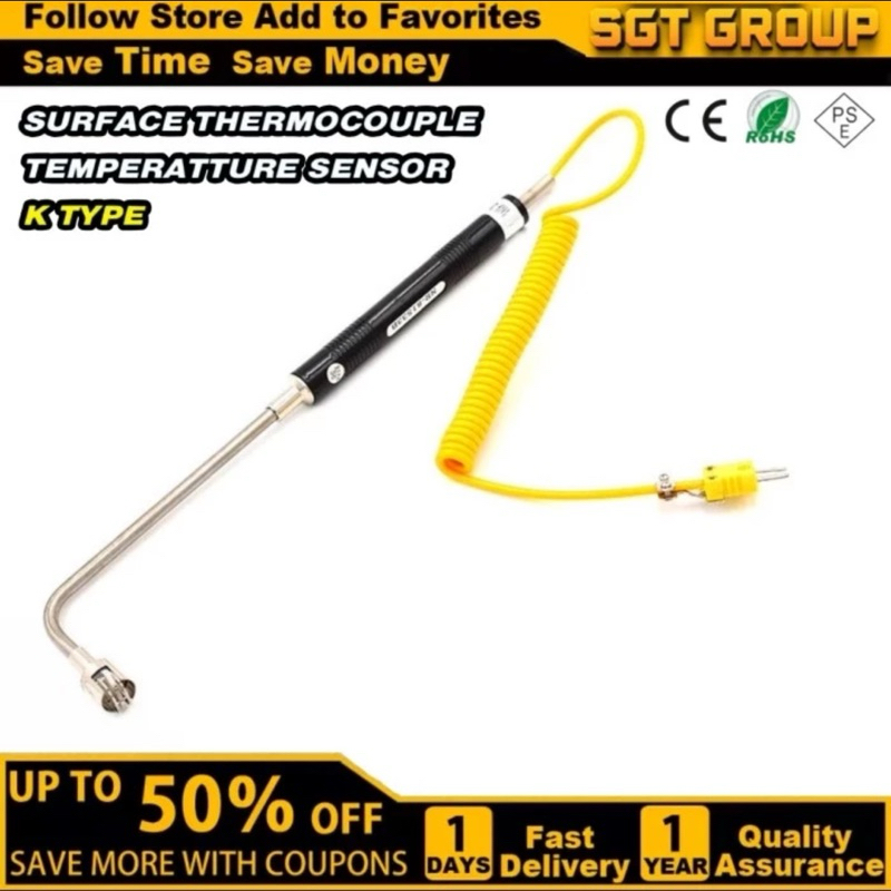 Jual K Type Surface Probe Thermocouple NR-81533B Sensor Temperature ...