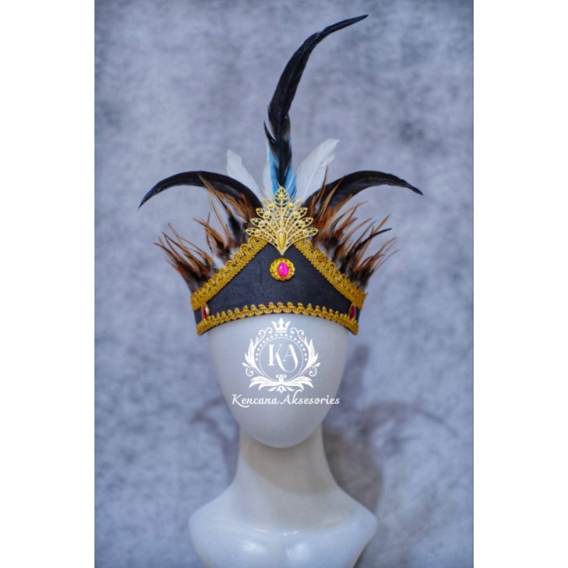 Jual Topi Bulu Dayak Hitam Karnaval Pentas untuk Anak Remaja Dewasa ...