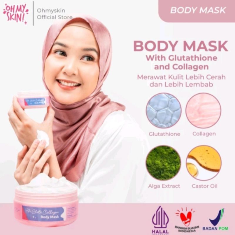 Jual Oh my skin! Gluta Collagen BODY MASK masker pencerah badan (NEW ...