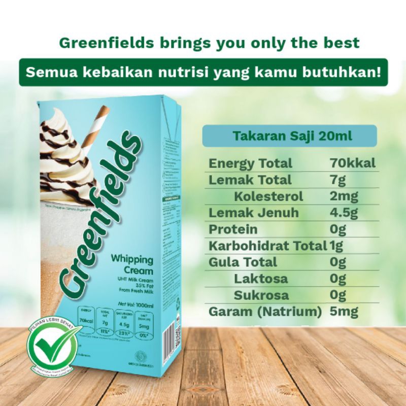 Jual whipping Greenfields UHT 1 lt / whipping cream whip krim kocok ...