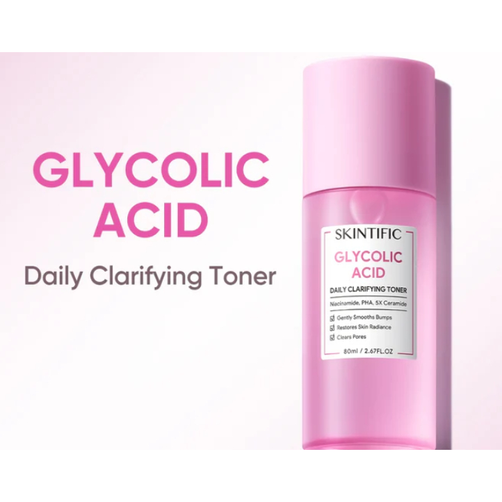 Jual SKINTIFIC Glycolic Acid Daily Clarifying Exfoliating Toner 80ML ...