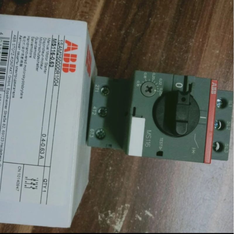 Jual MANUAL MOTOR STARTER ABB MS116-0.63 ORIGINAL ASLI | Shopee Indonesia
