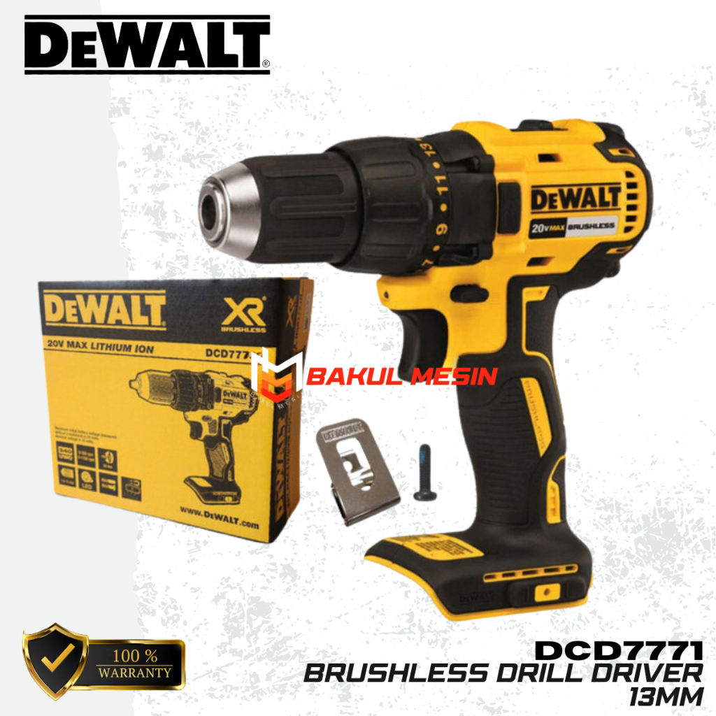 Jual DEWALT DCD7771 Brushless Drill Driver 13MM Bor Obeng Bat 20V ...