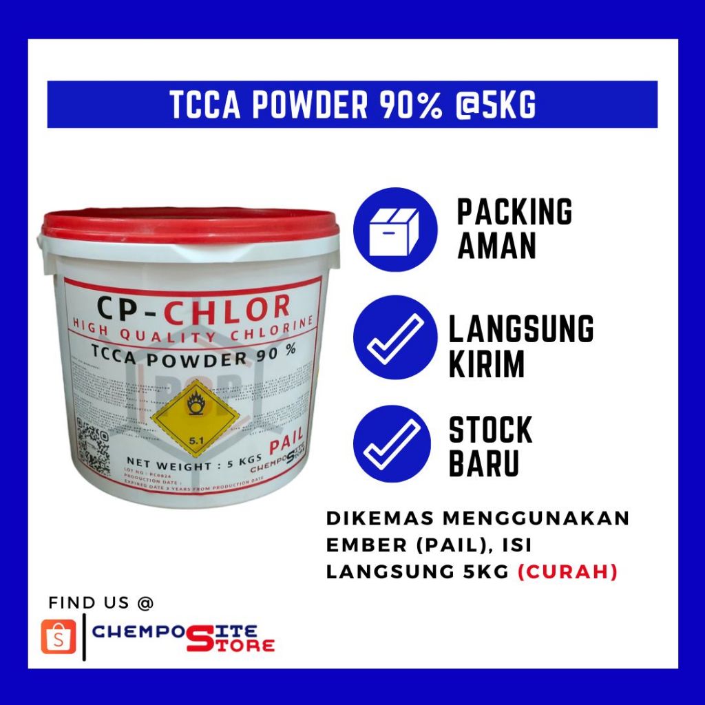 Jual kaporit powder / TCCA powder / chlorine desinfectant powder 90% ...