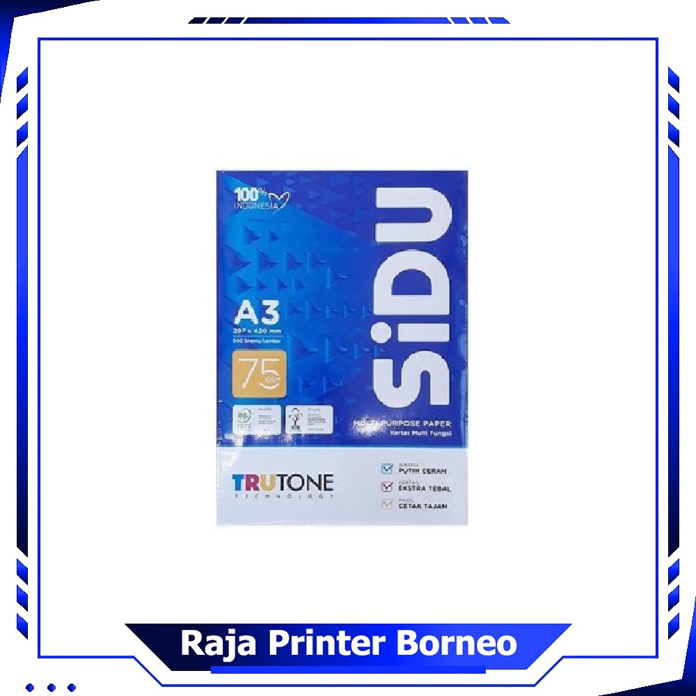 Jual Kertas HVS A3 Sinar Dunia 75 GSM Sidu 75 Gram Gr Print Foto Copy | Shopee Indonesia