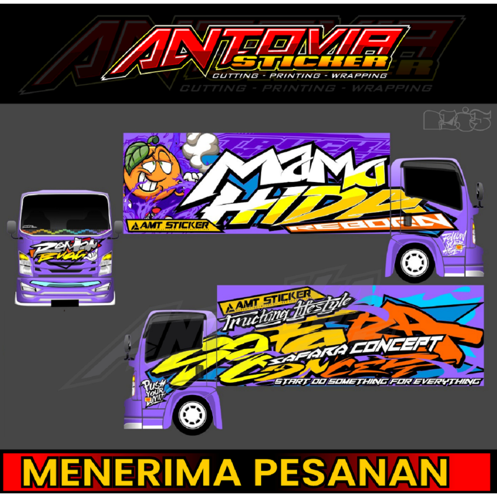 Jual Stiker Decal + Full body Truck Isuzu Elf Giga + Bisa Custom Desain ...
