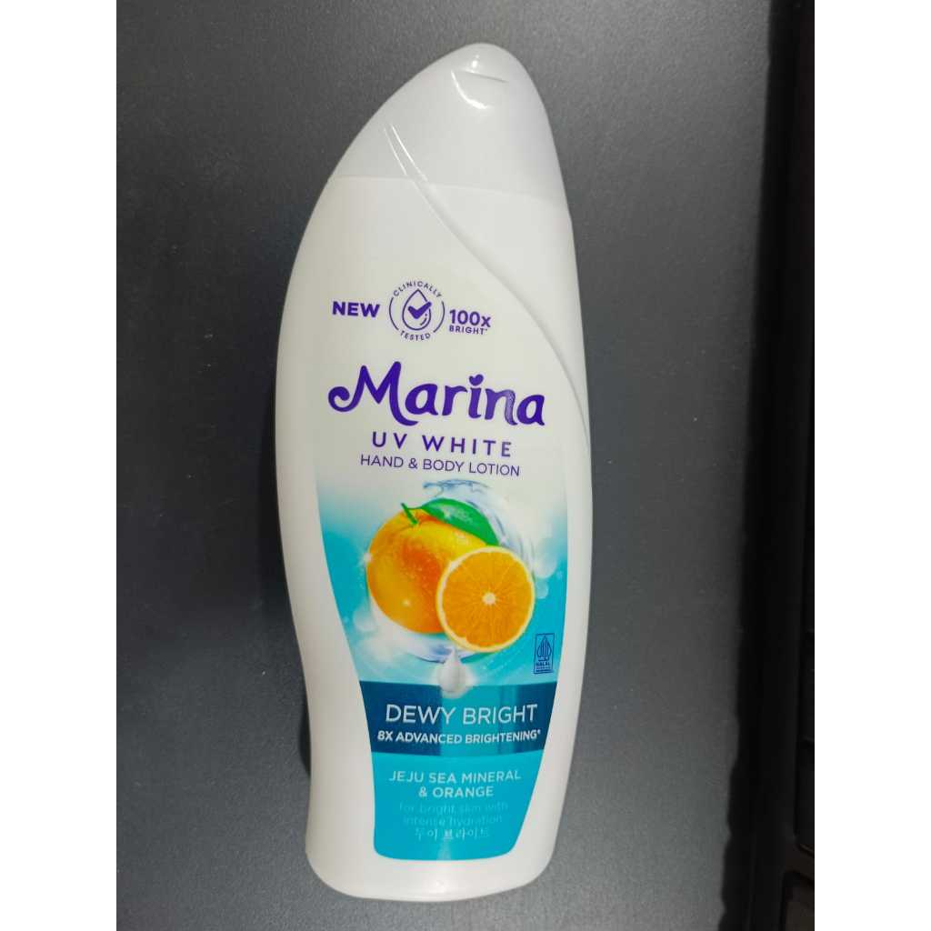 Jual HBL MARINA UV WHITE 185ML DEWY BRIGHT TOSCA | Shopee Indonesia