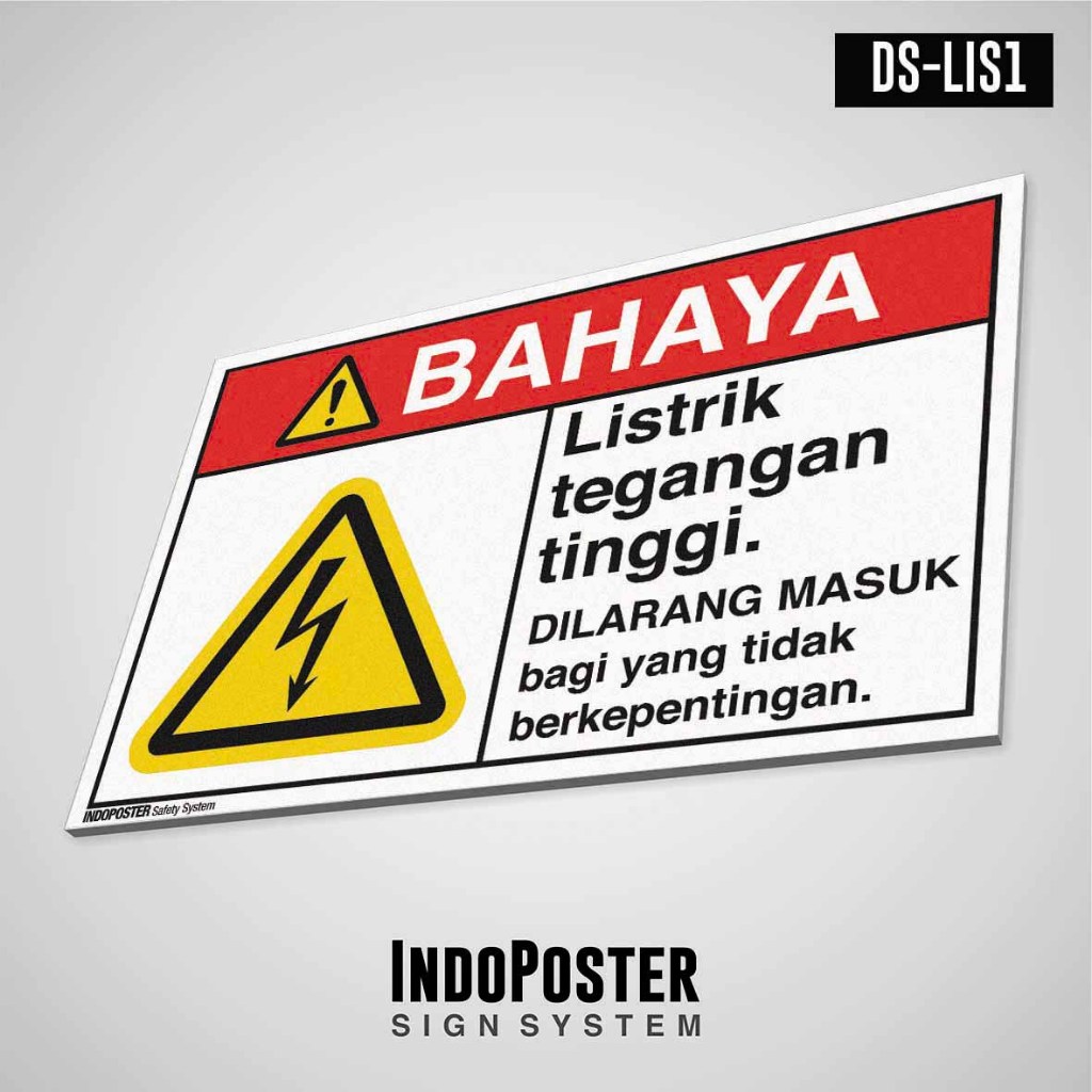 Jual Sign PVC Safety Rambu K3 Keselamatan Kerja Standar ANSI ISO Bahaya ...
