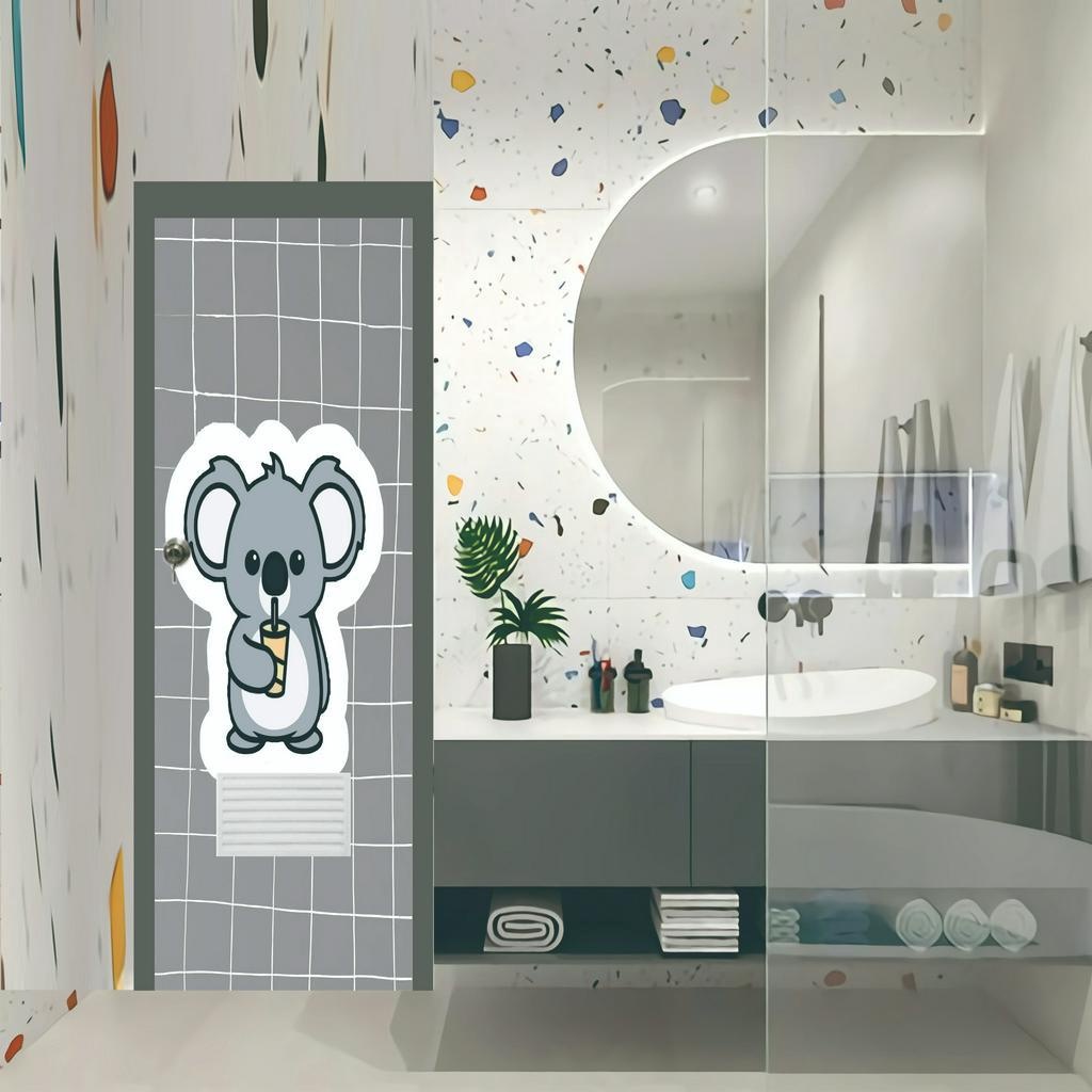 Jual STIKER Pintu Kamar Mandi Motif Kartun Sticker Minimalis | Shopee ...