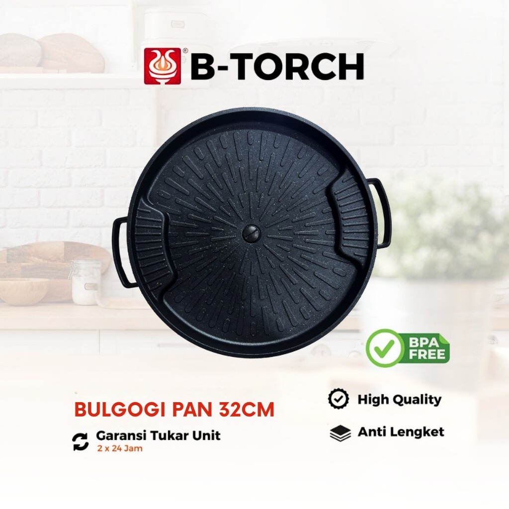 Jual B-TORCH Grill Pan Bulgogi Pan Alat Pemanggang BBQ Ukuran Besar ...