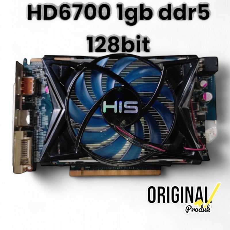 Jual VGA HIS HD 6700 1GB 128bit ddr5 original normal | Shopee Indonesia