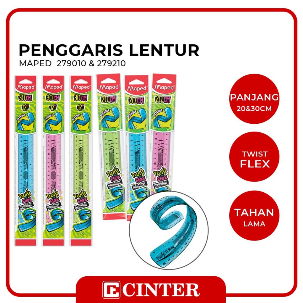 Jual MAPED -RULER / PENGGARIS LENTUR TIDAK MUDAH PATAH / PENGGARIS ...