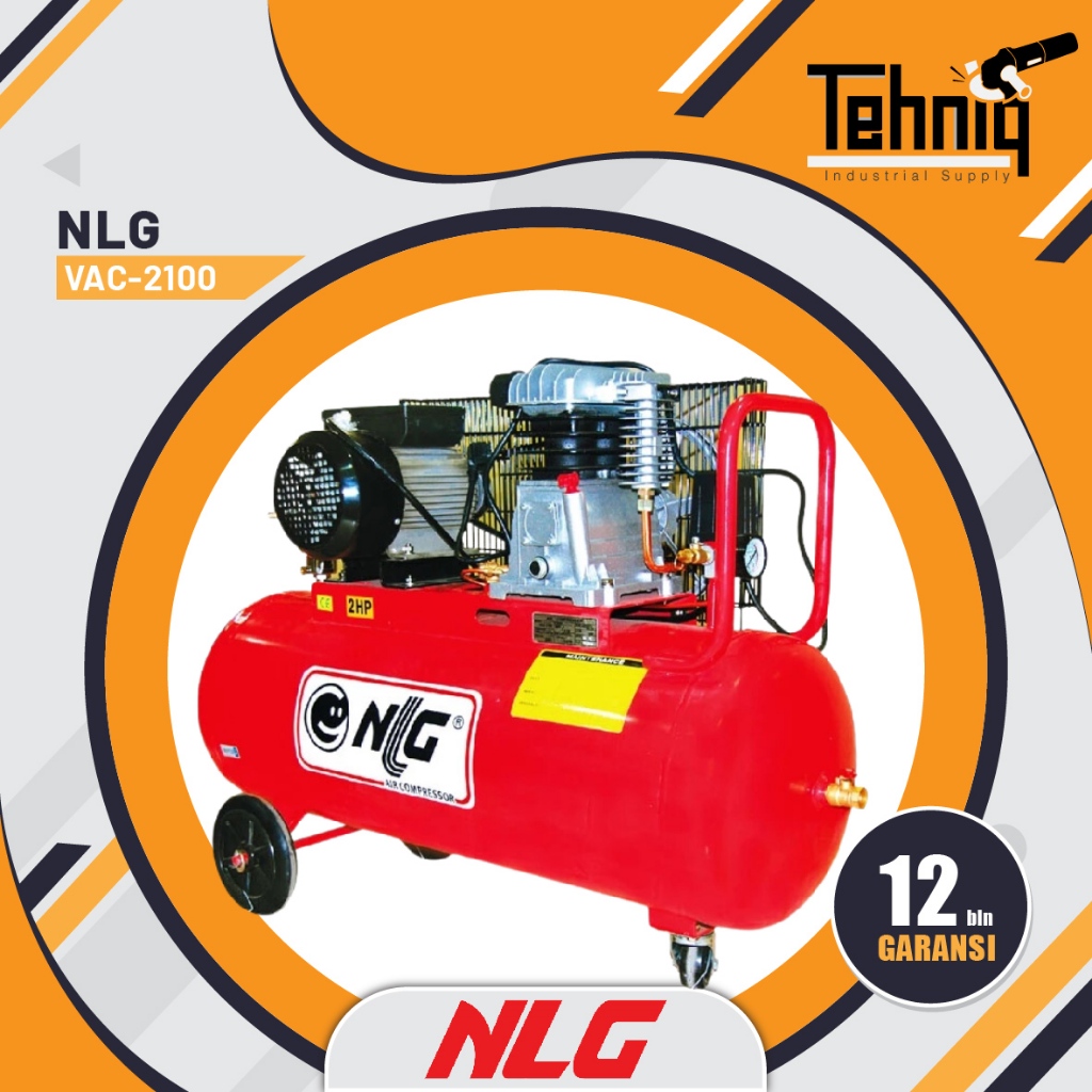 Jual NLG Kompresor Angin VAC-2100 2HP 100L / Compressor Listrik Udara ...
